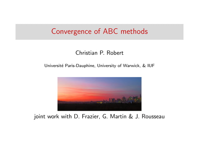 Convergence of ABC methods | PPT