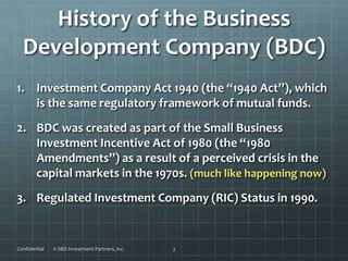What is a Business Development Company (BDC) | PPTX