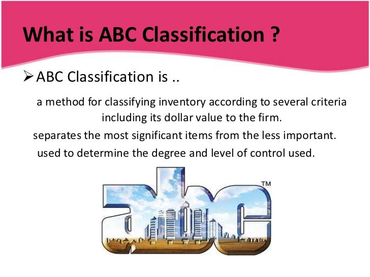 Production Management - ABC Inventory