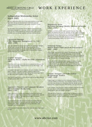 Curriculum Vitae of Arielle B Cruz | PDF