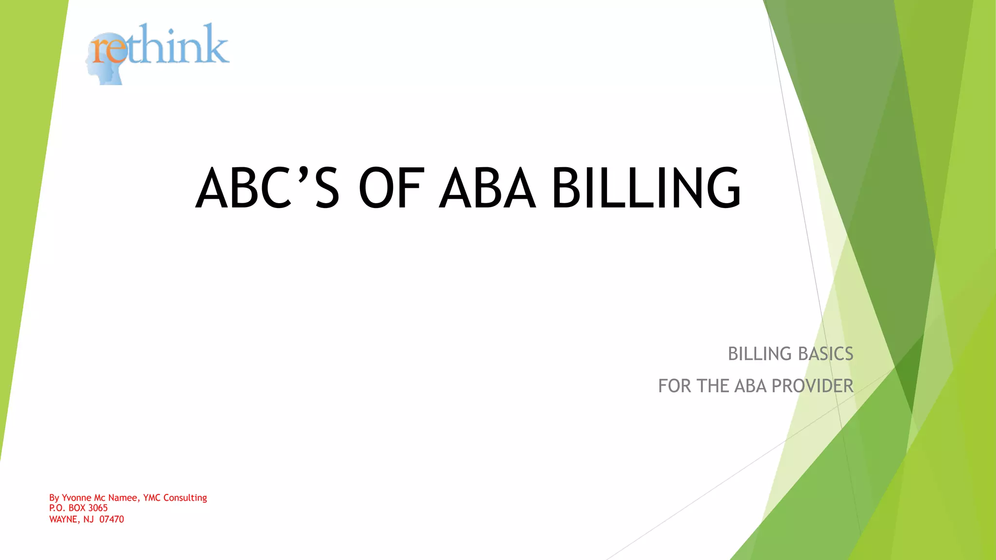 The ABCS of ABA Billing | PDF