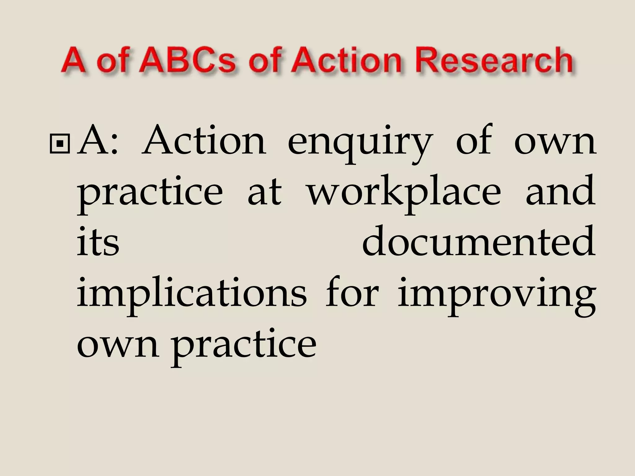 ABCs of Action Research | PPT