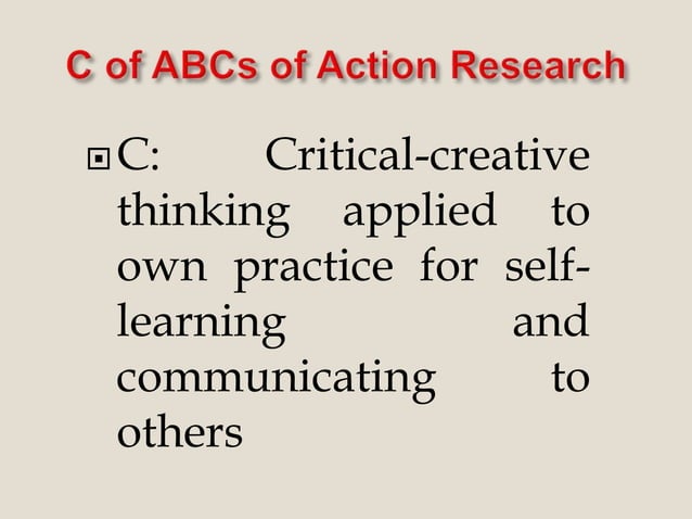 ABCs of Action Research | PPT