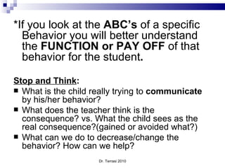 Abc's of behavior ppt | PPT | Science