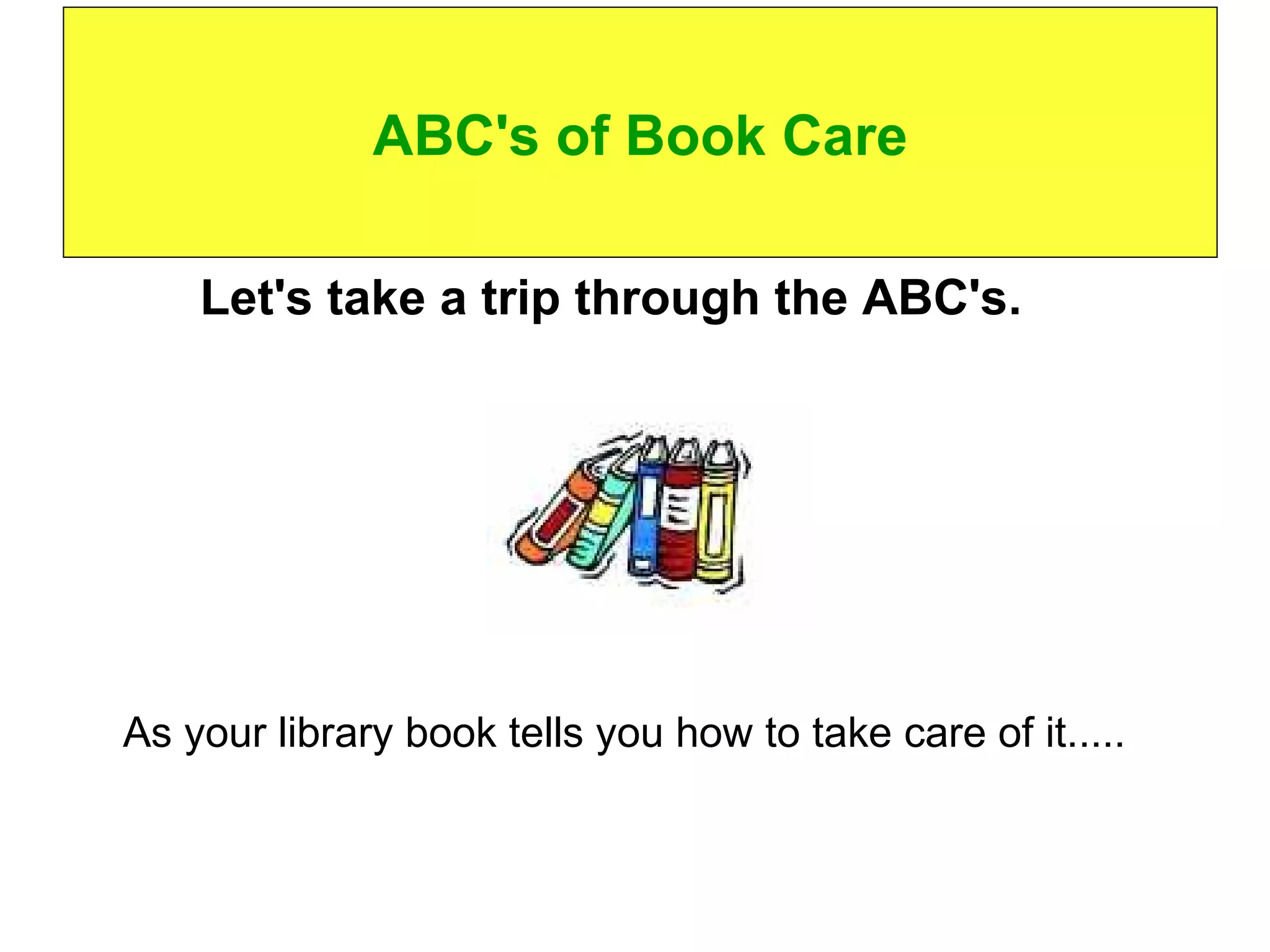 Abc's of book care | PPT