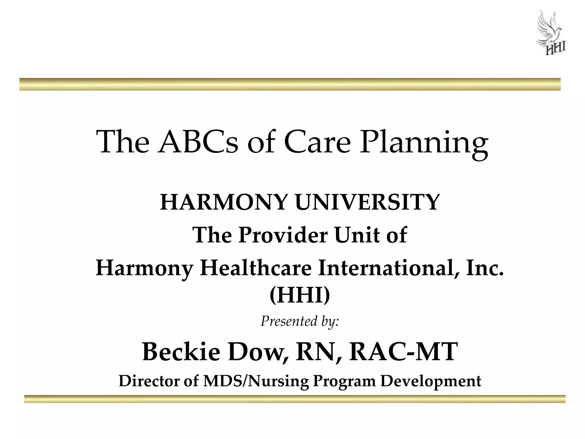 The ABCs of Care Planning | PPT