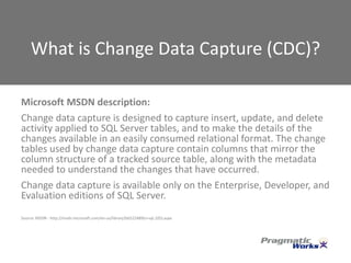 ABCs of CDC with SSIS 2012 | PPTX