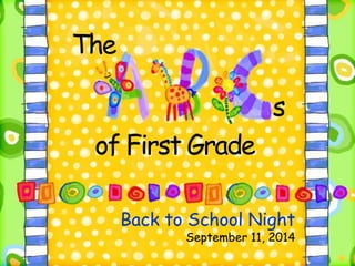 Abc's of first grade final 2014 | PPT