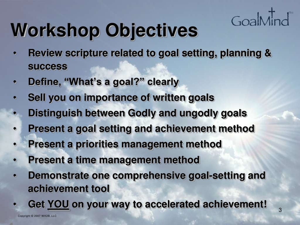 ABCs Of Goal Setting Overview