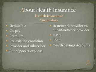 The ABC’s of Health Insurance | PPT