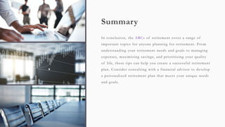 ABC's of Creating a Successful Retirement Plan | PPT