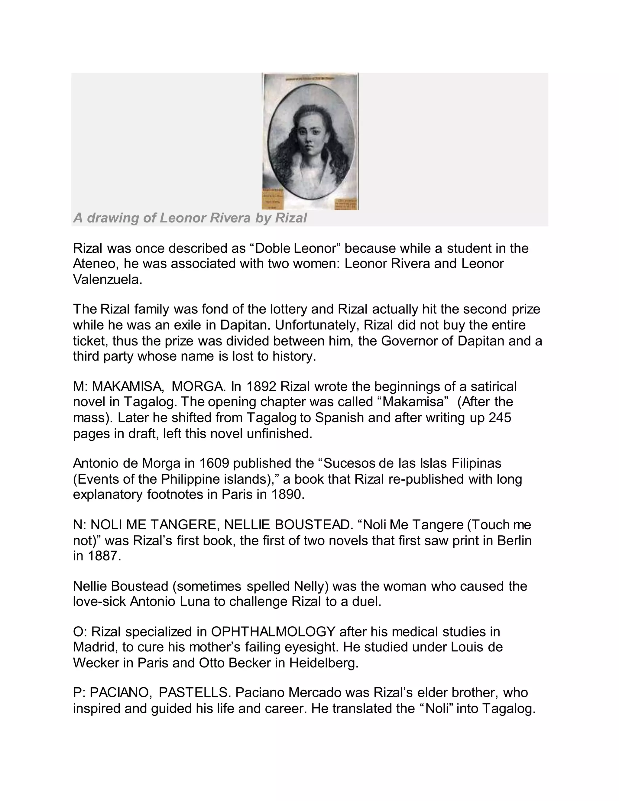 Abc's of rizal | DOCX