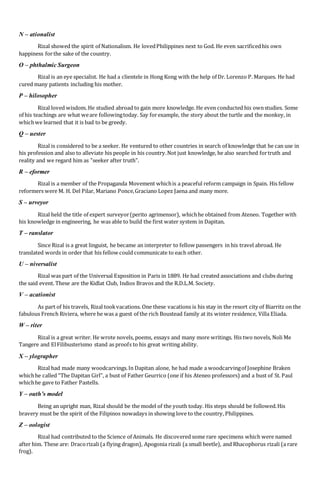 ABC's Of Rizal | DOCX