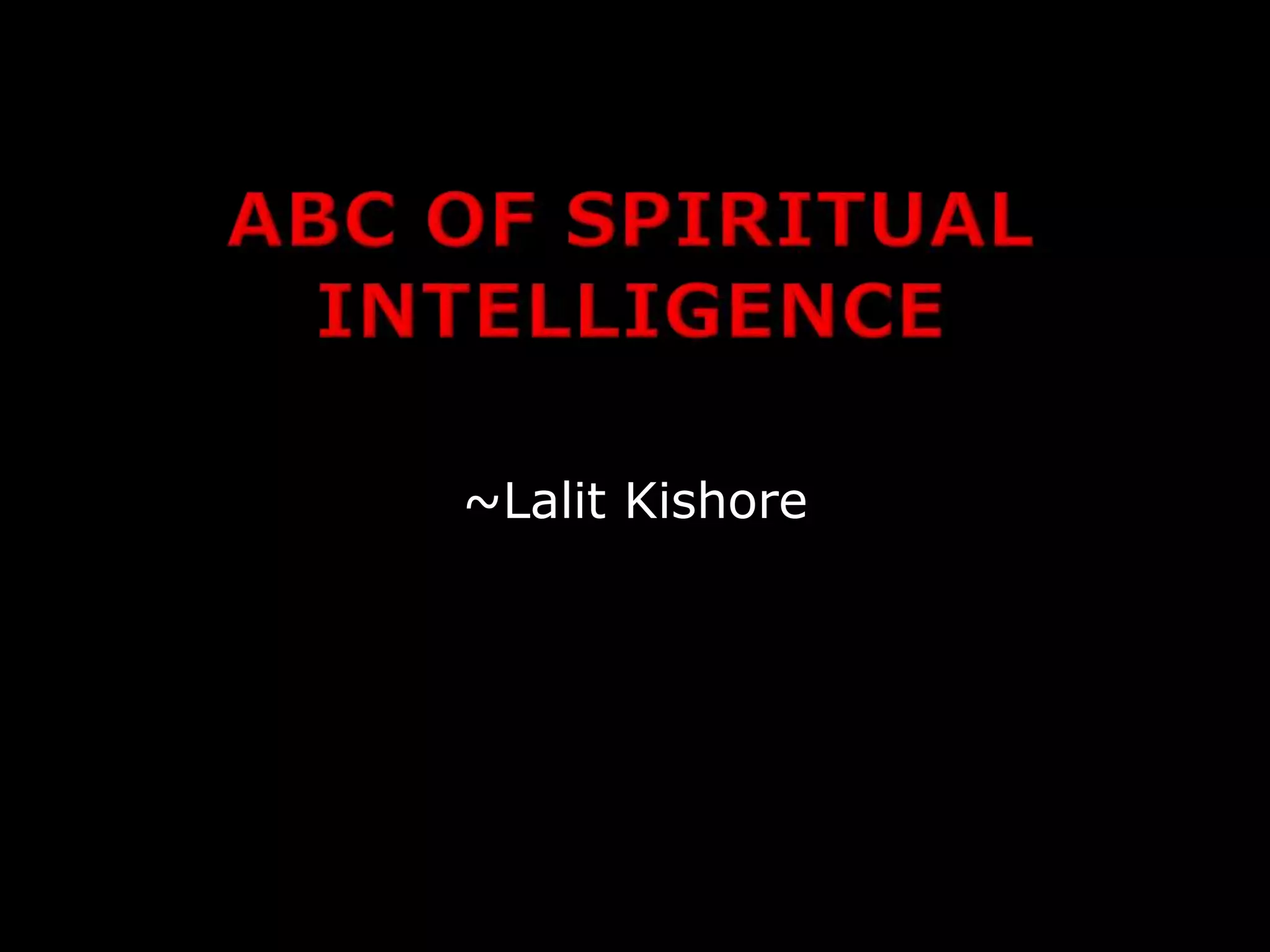 ABCs of Spiritual Intelligence | PPTX