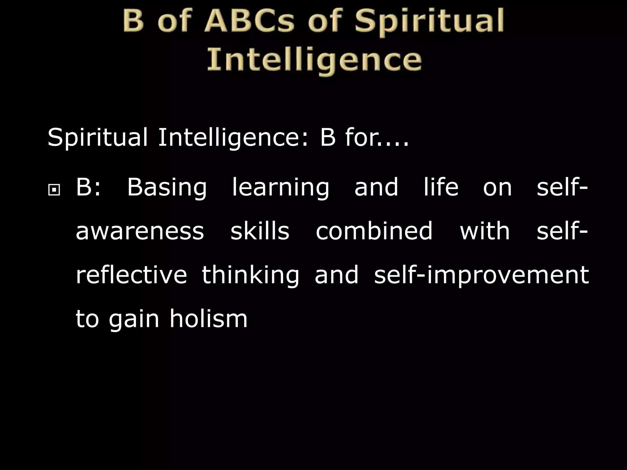 ABCs of Spiritual Intelligence | PPTX