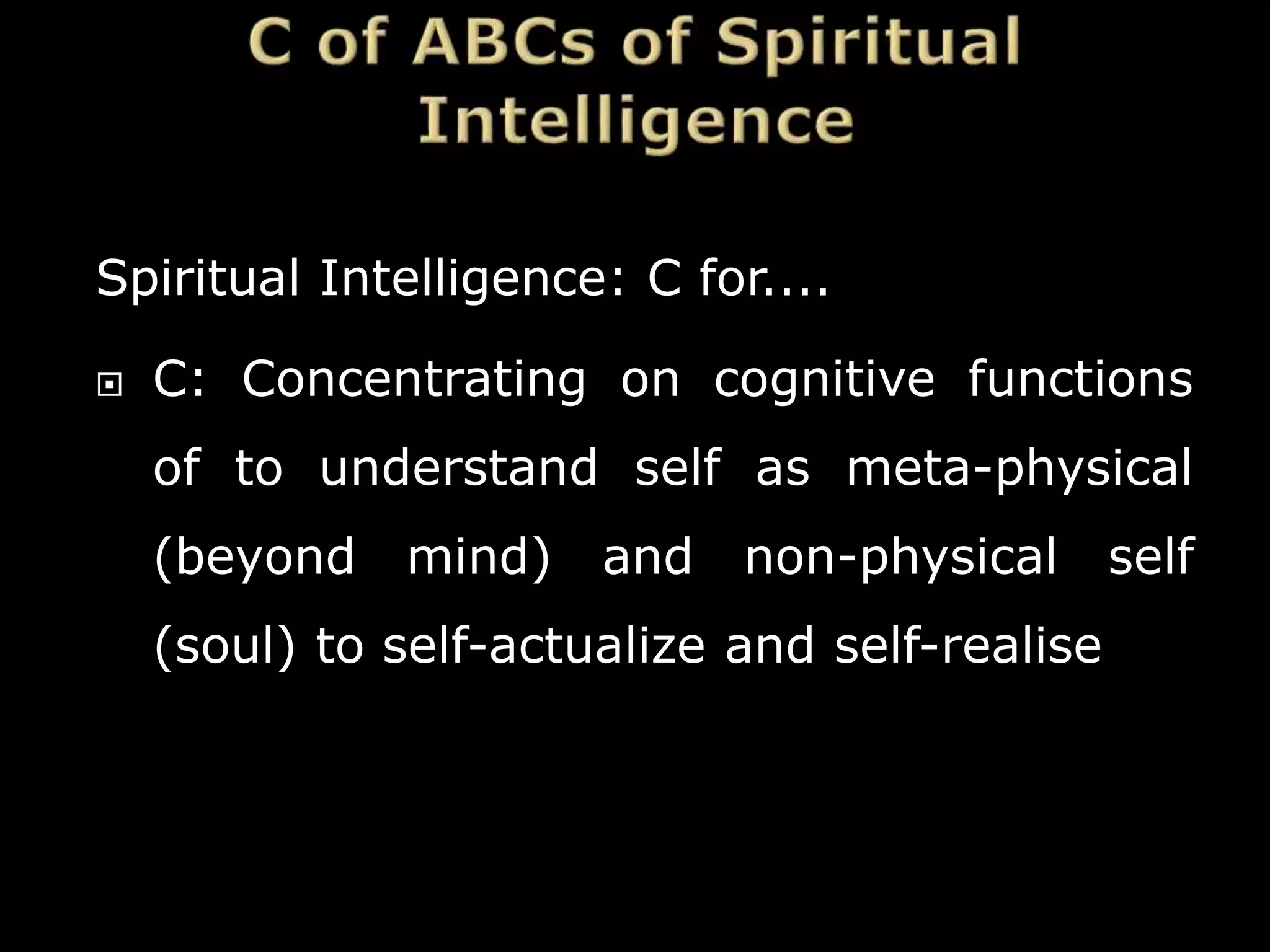 ABCs of Spiritual Intelligence | PPTX
