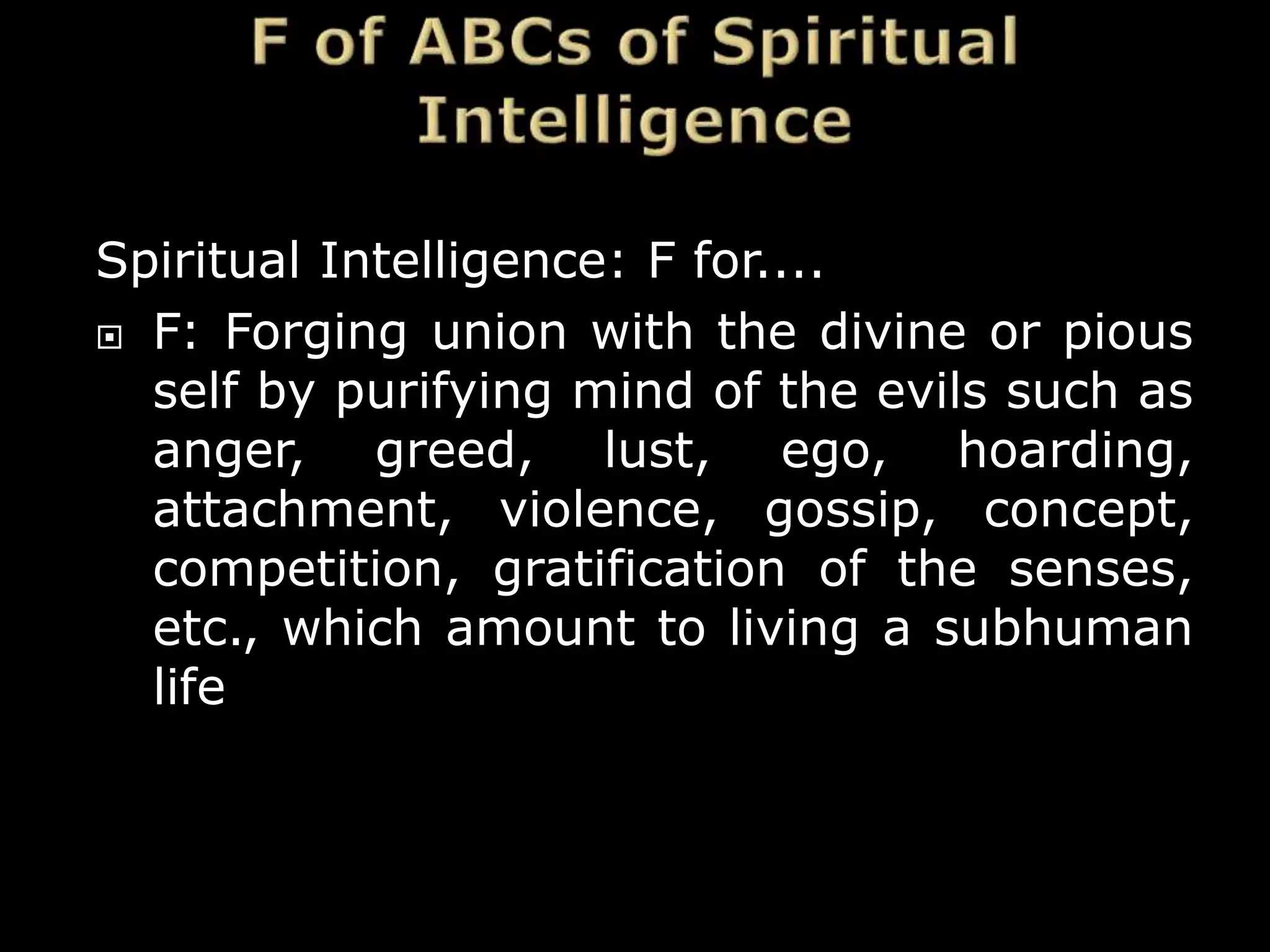 ABCs of Spiritual Intelligence | PPTX