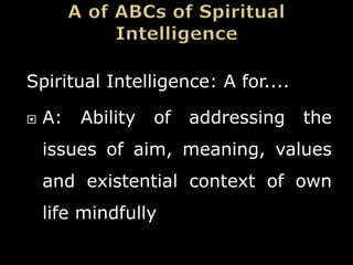 ABCs of Spiritual Intelligence | PPT