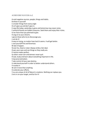 Abc's of success | PDF
