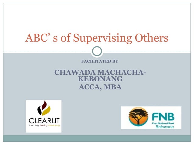 Abc's of supervising others | PPT