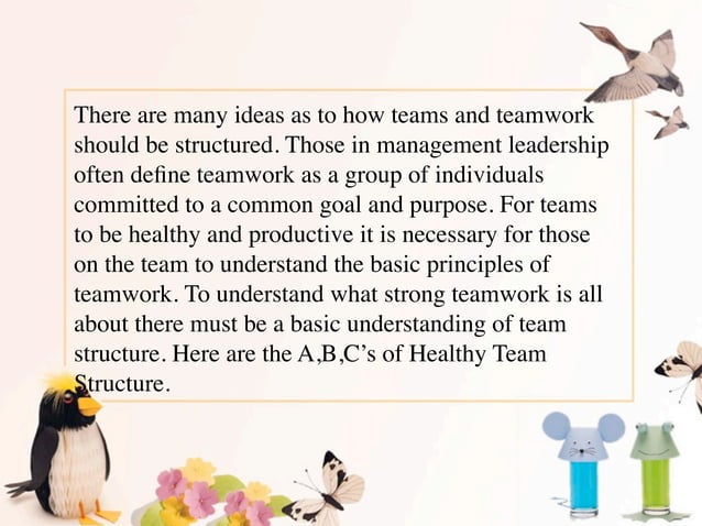 A,b,cs of teamwork powerpoint | KEY | Sports