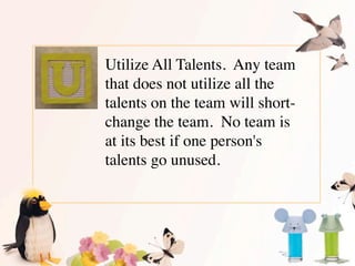 A,b,cs of teamwork powerpoint | KEY