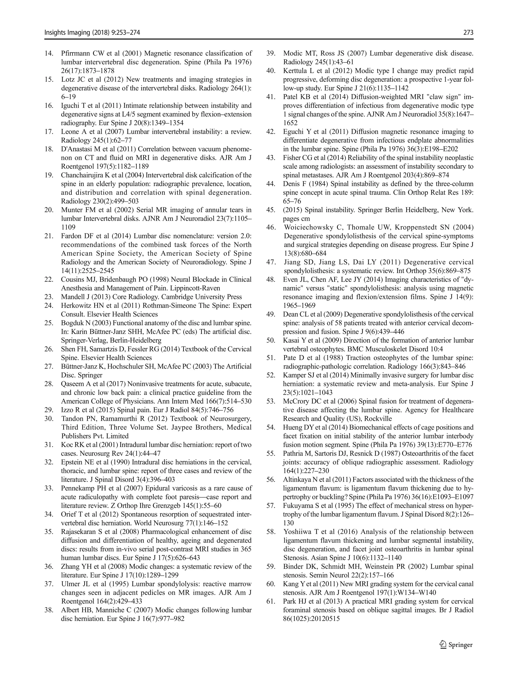 Abcs of the degenerative spine | PDF