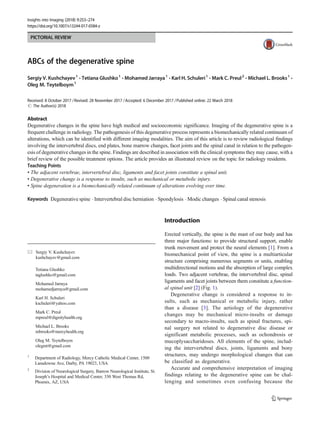 Abcs of the degenerative spine | PDF