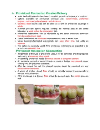 Steps For fixed Provisionals | DOCX