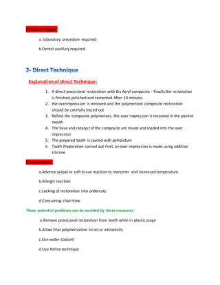 Steps For fixed Provisionals | DOCX