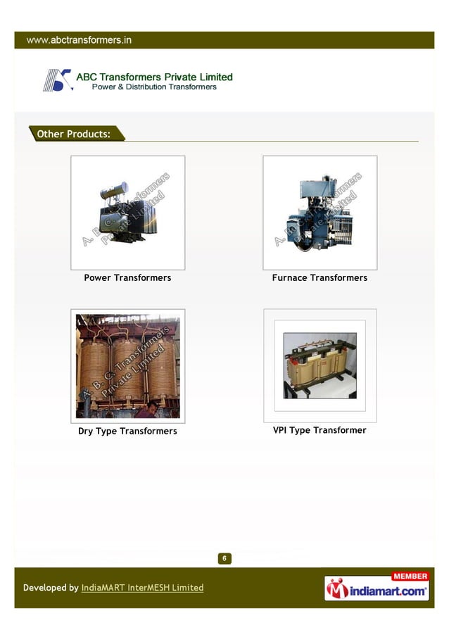 A. B. C. Transformers Private Limited, Noida, Transformers | PDF