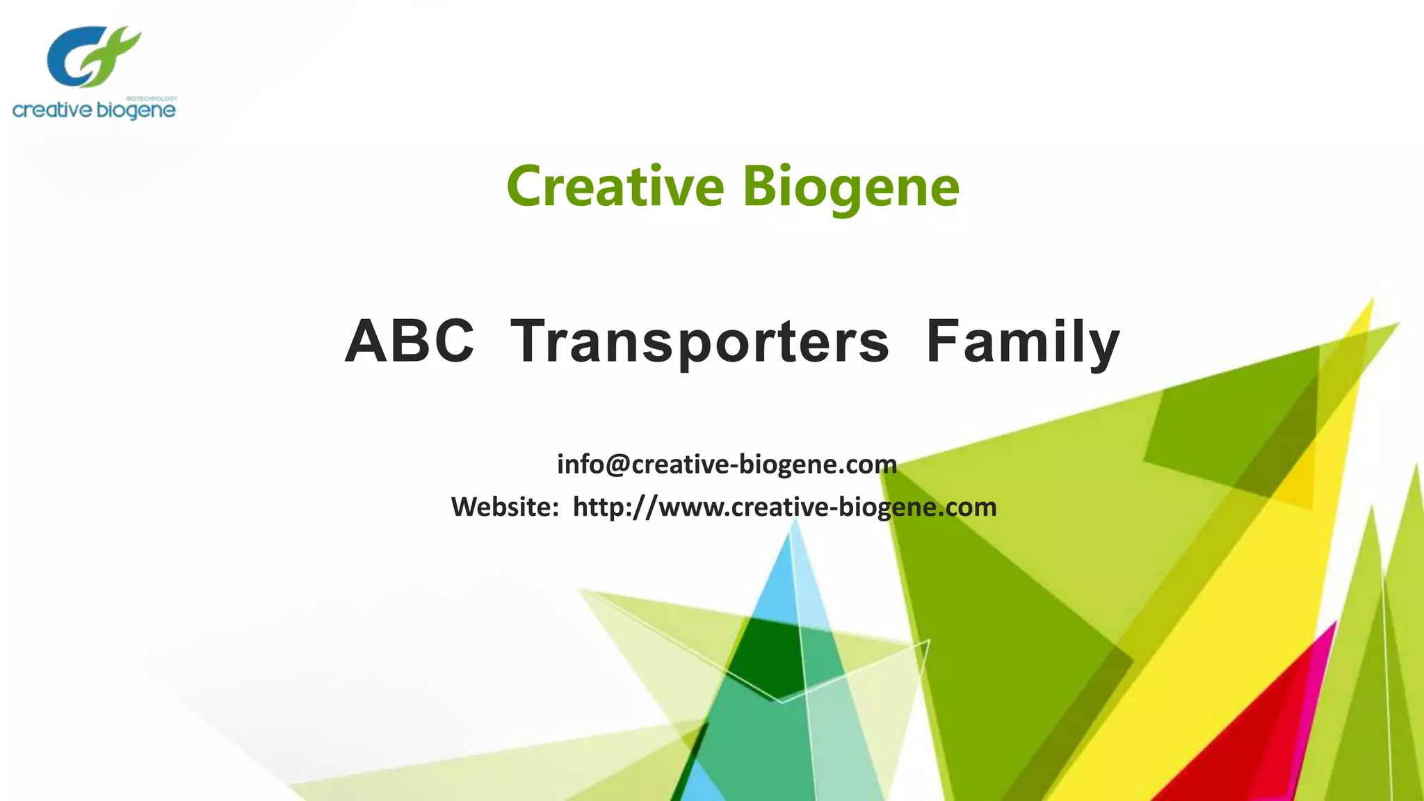 Abc transporters family | PPTX
