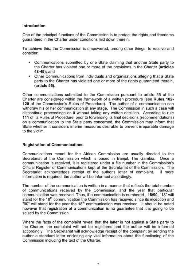 African Commission on Human and People's Rights - communication ...