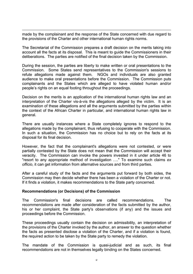 African Commission on Human and People's Rights - communication ...