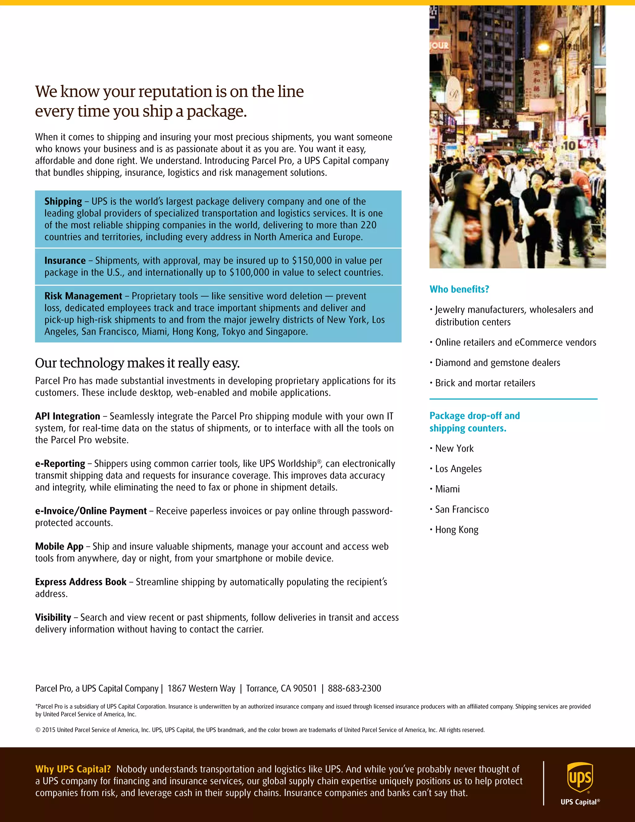 Parcel Pro . UPS Capital | PDF