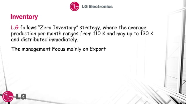 LG Electronics 1 | PPTX | Logistics | Business