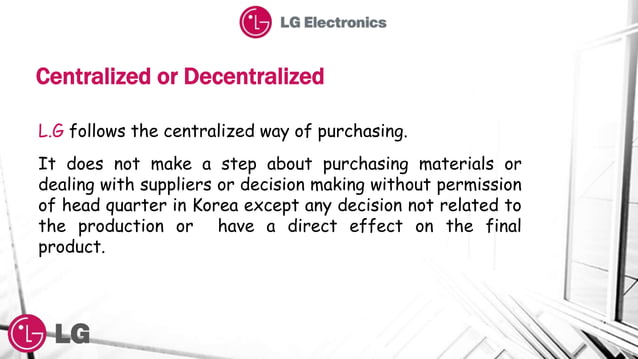 LG Electronics 1 | PPTX | Logistics | Business