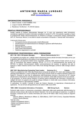 CV Formazione Lundari | PDF