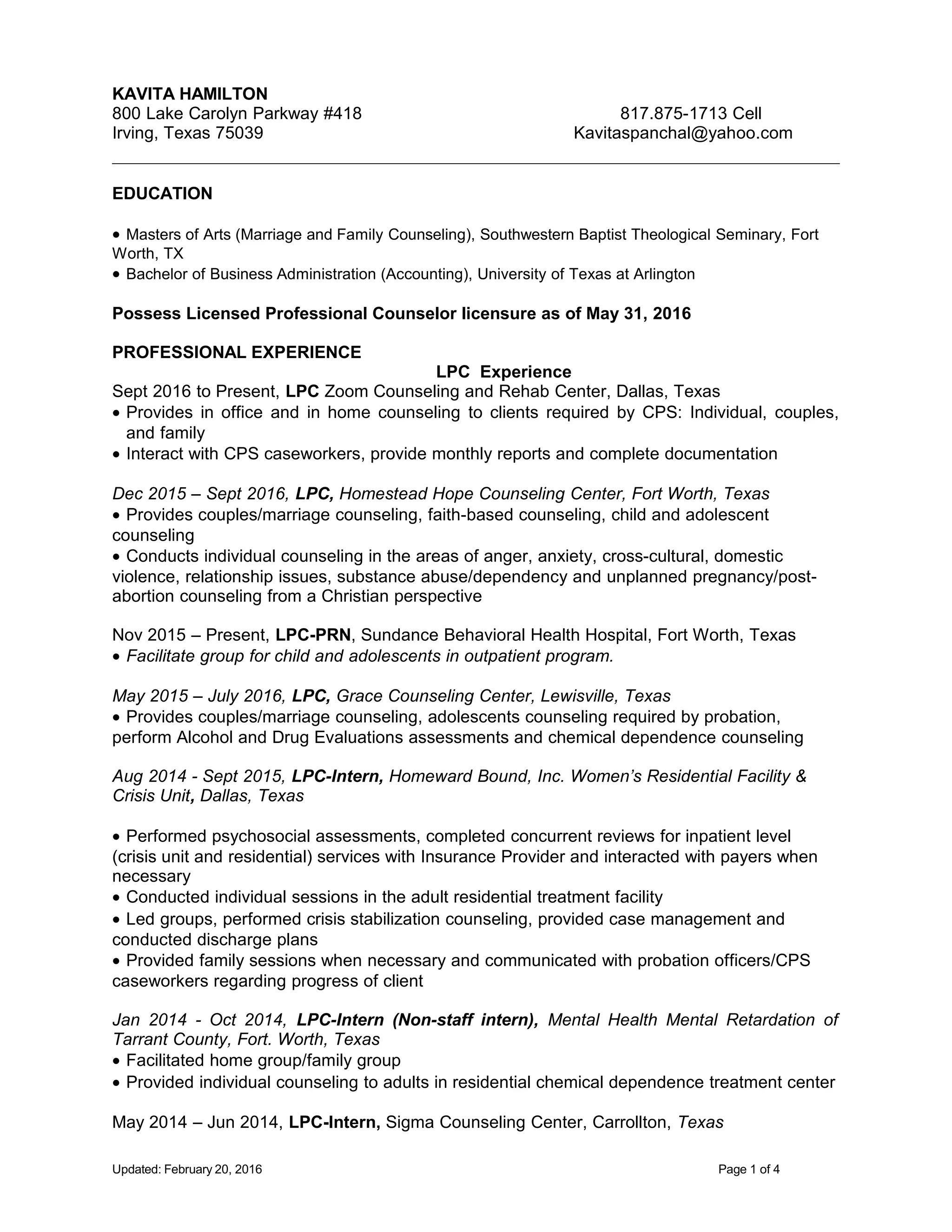 Kavita Resume Oct 2016 | PDF