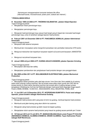 DAFTAR RIWAYAT HIDUP | PDF