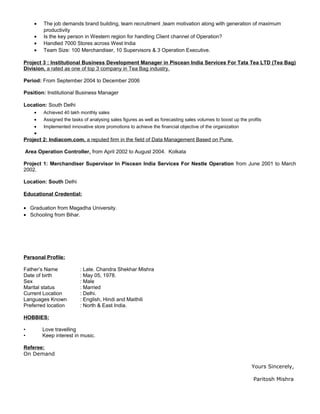 Paritosh_Mishra_Resume | PDF