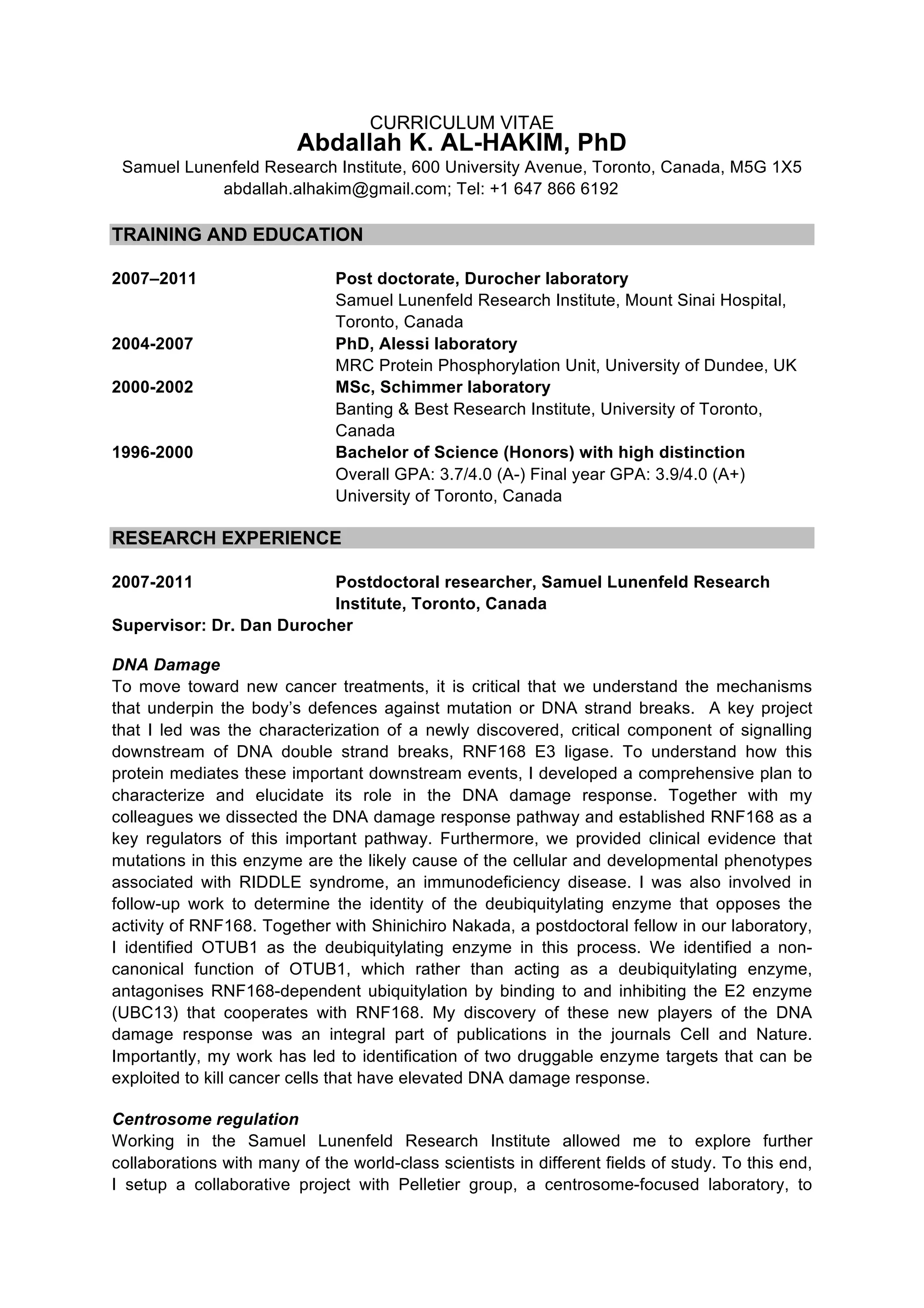 curriculum vitae | PDF