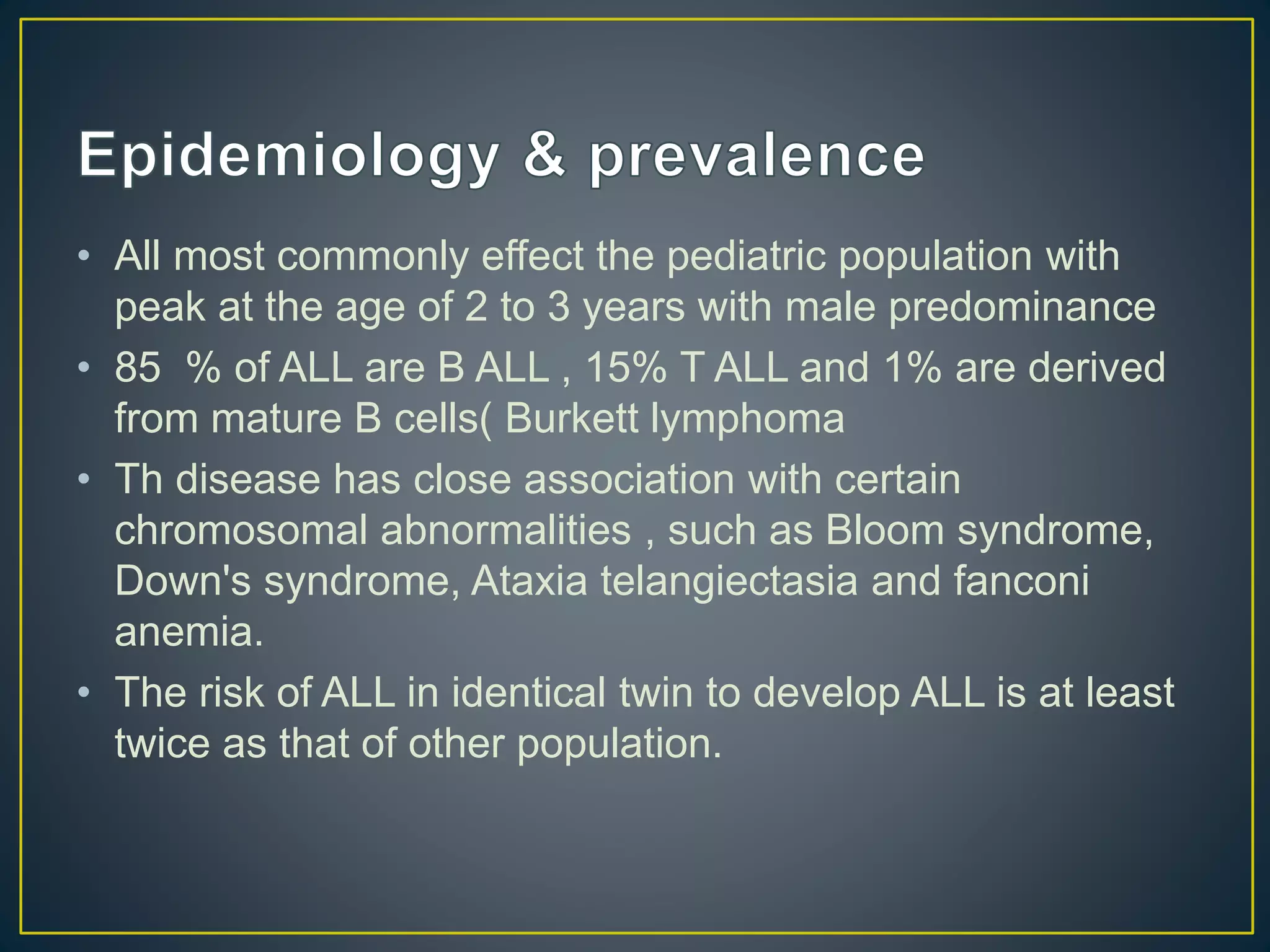 Acute Lymphoblastic Leukemia Ppt