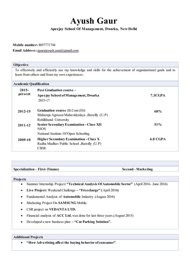 Ayush Resume NEW . | DOCX