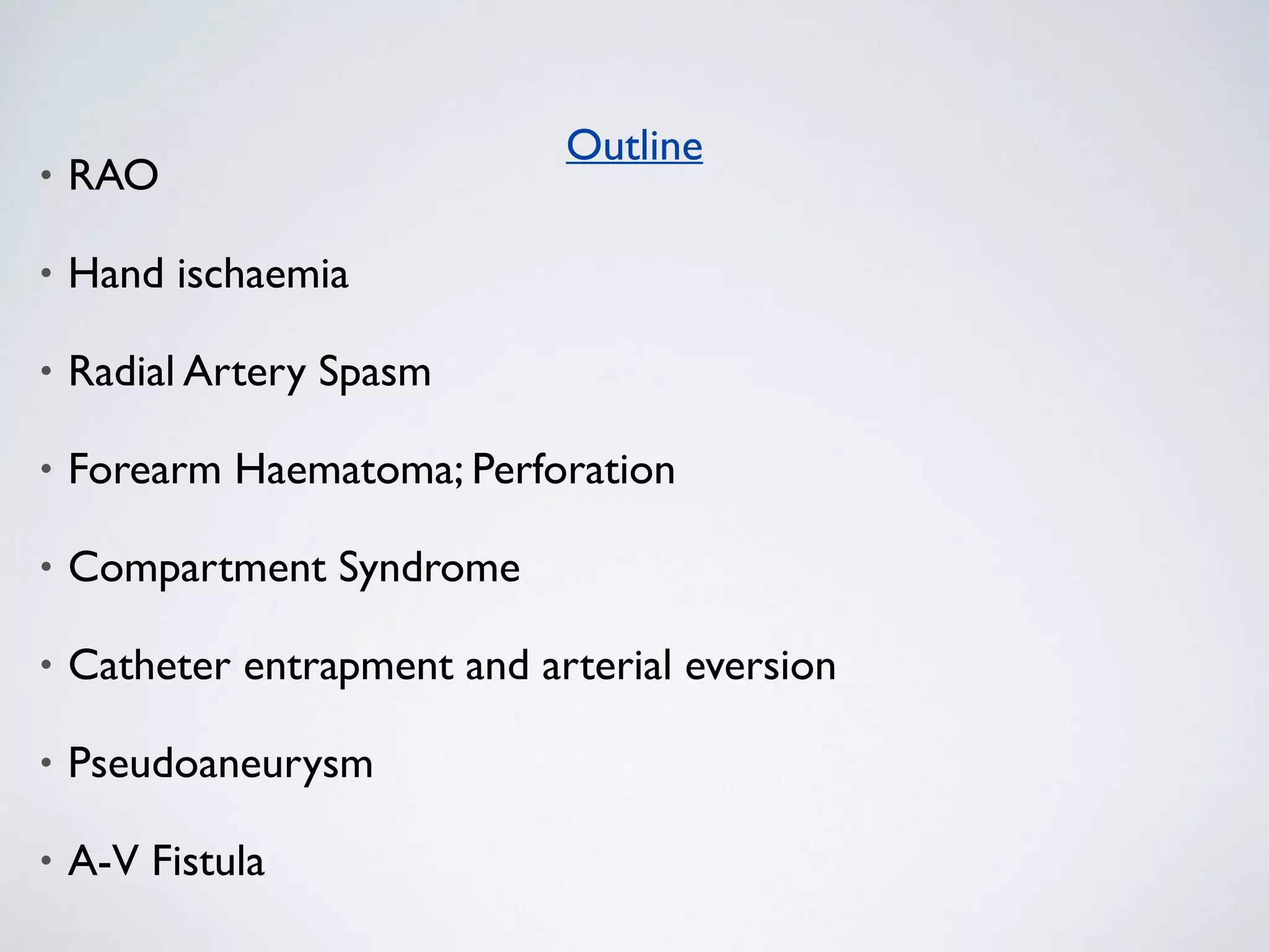 Abdelaal E - AIMRADIAL 2014 Technical - Local complications | PDF