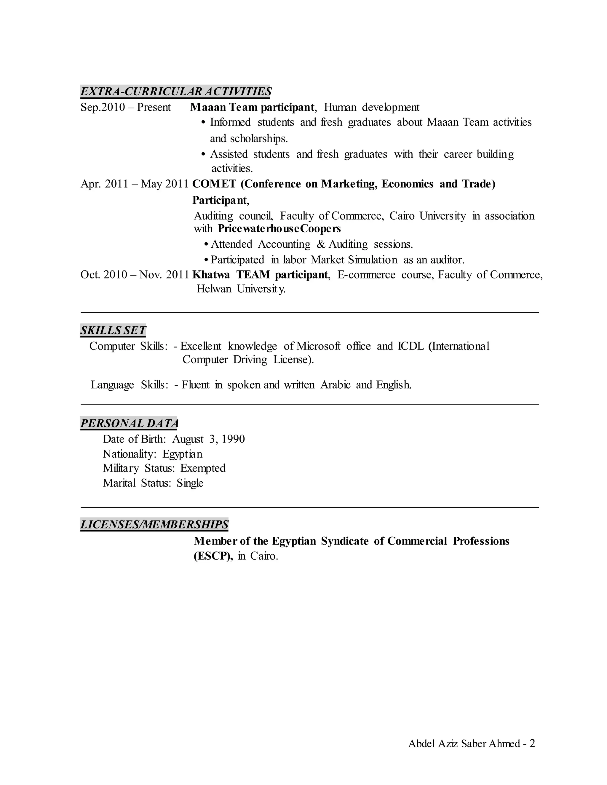 Abdel aziz (cv) | DOCX