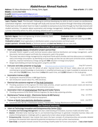 Abdelrhman hashesh-cv | PDF