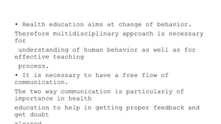 Introduction to health education 17slides | PPTX