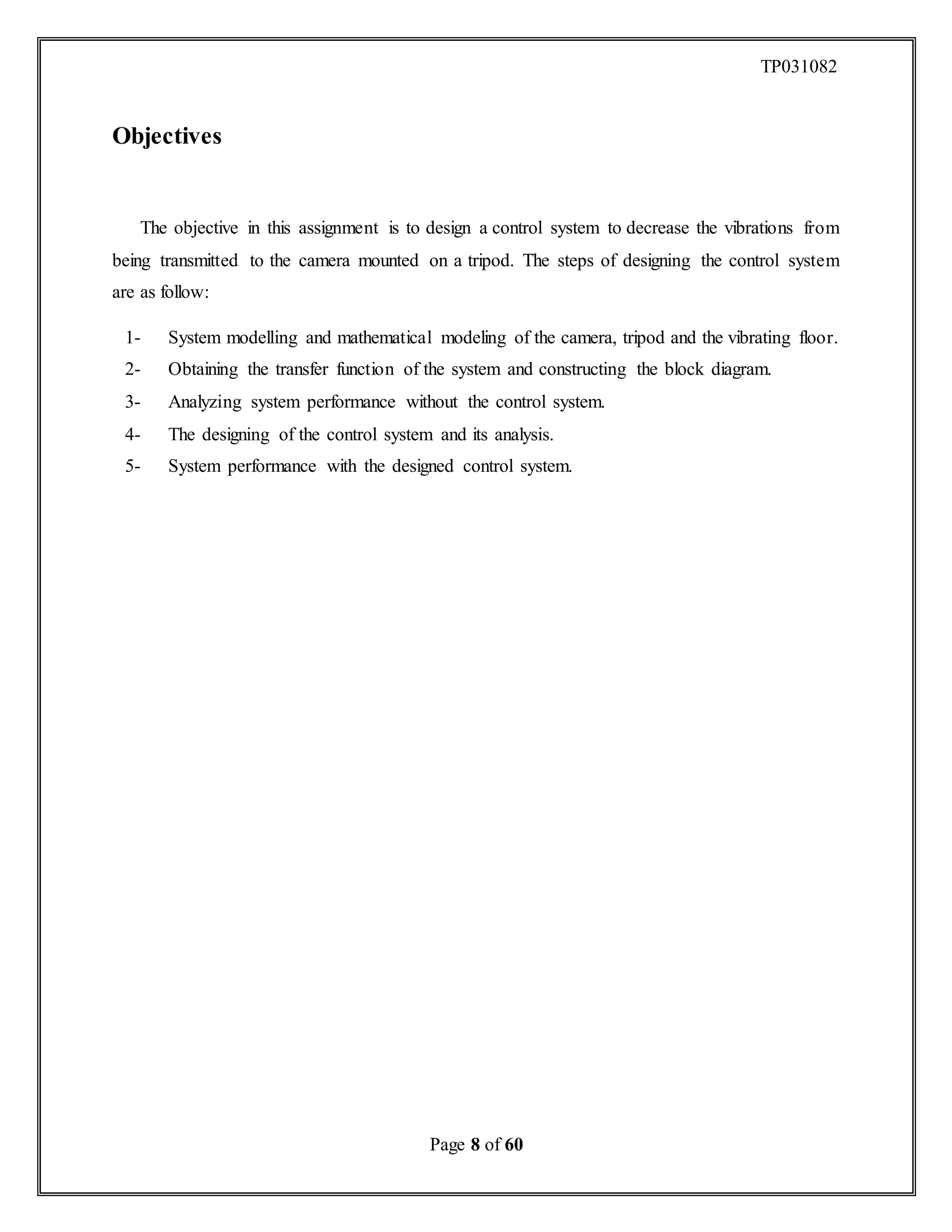 Control engineering assignment | DOCX