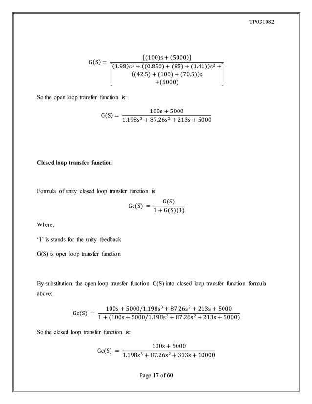 Control engineering assignment | DOCX | Physics | Science